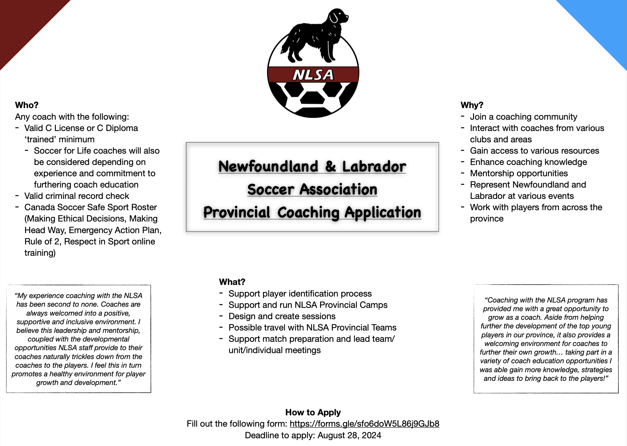 Newfoundland & Labrador Soccer Association : Website by RAMP InterActive